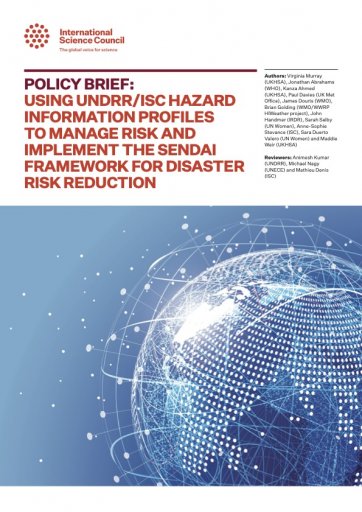 Policy Brief: Using UNDRR/ISC Hazard Information Profiles to manage ...